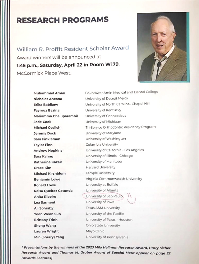 Aluna da FOUSP conquista o segundo lugar no prêmio Dr. William R. Proffit